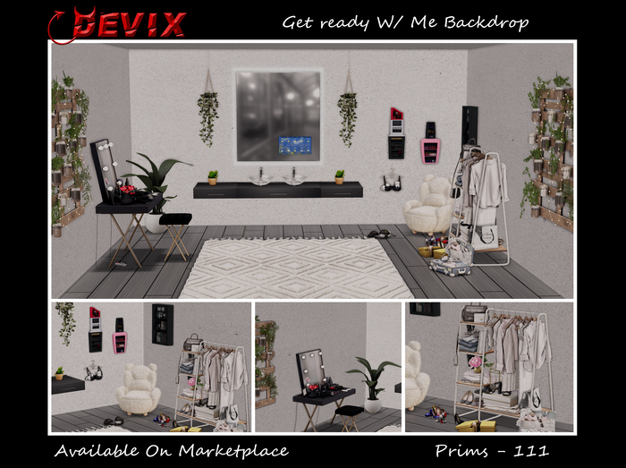 Second Life Marketplace - [DEVIX] Get ready W/ Me Premade Backdrop